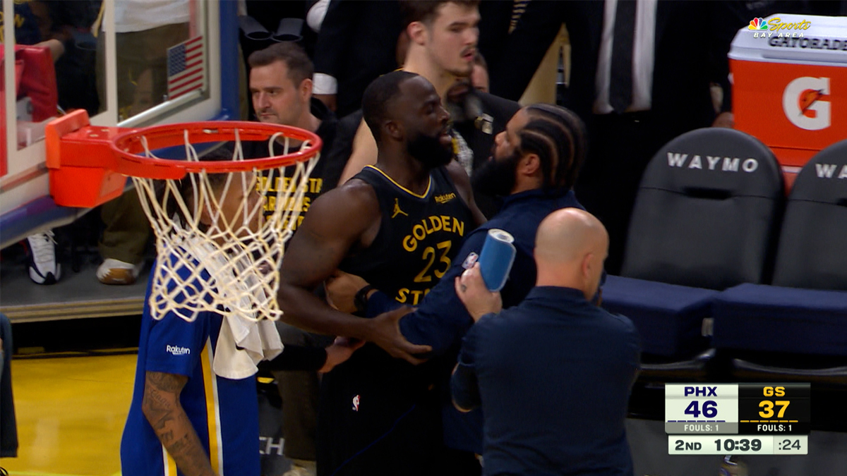 Draymond Green ejected for shoving Suns' Collin Gillespie after ...