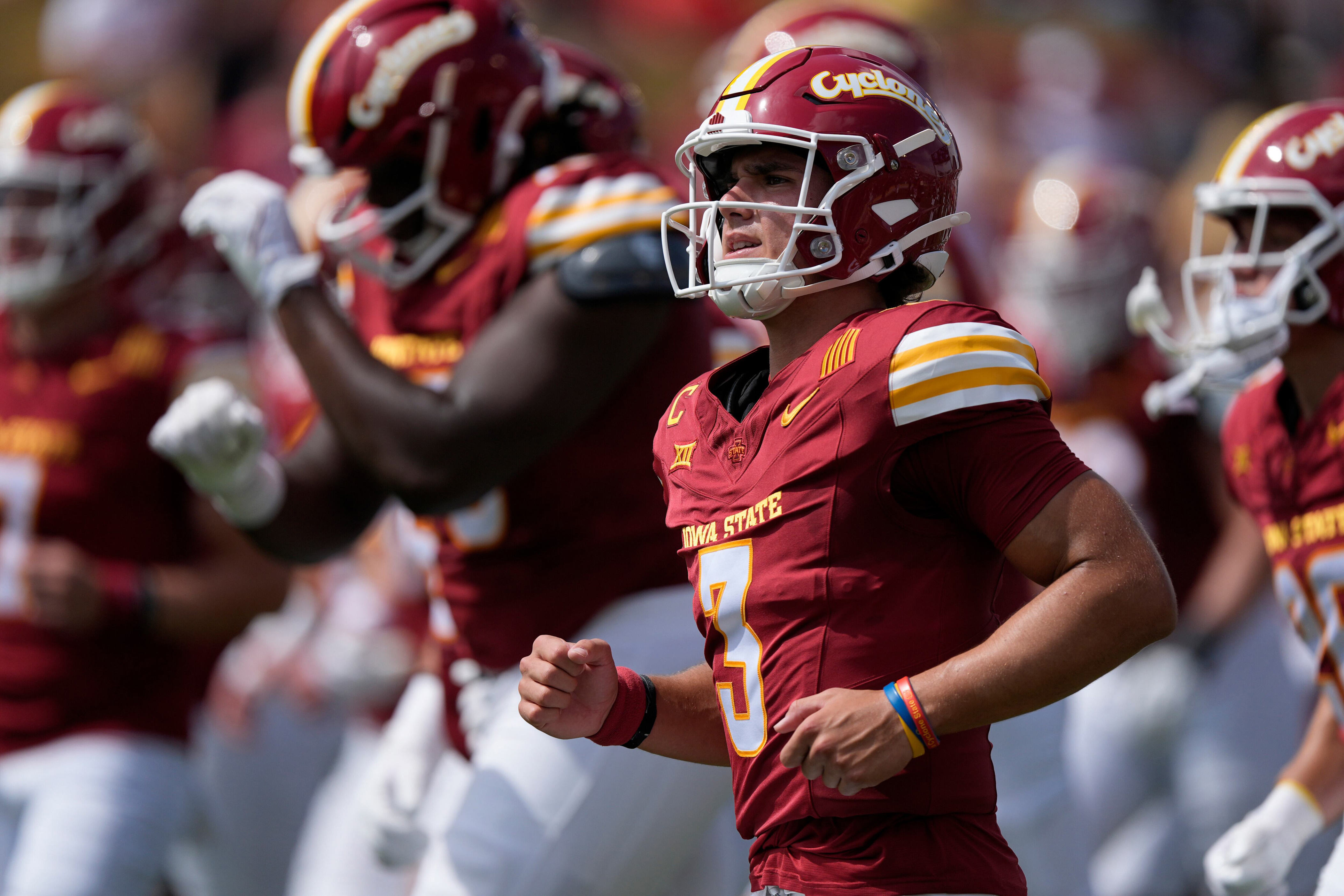Iowa State quarterback Rocco Becht is entering the transfer portal