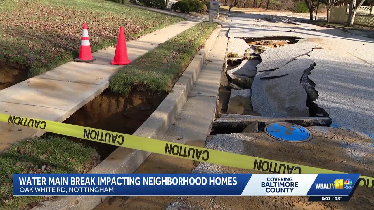Water main break leaves damage behind in Nottingham