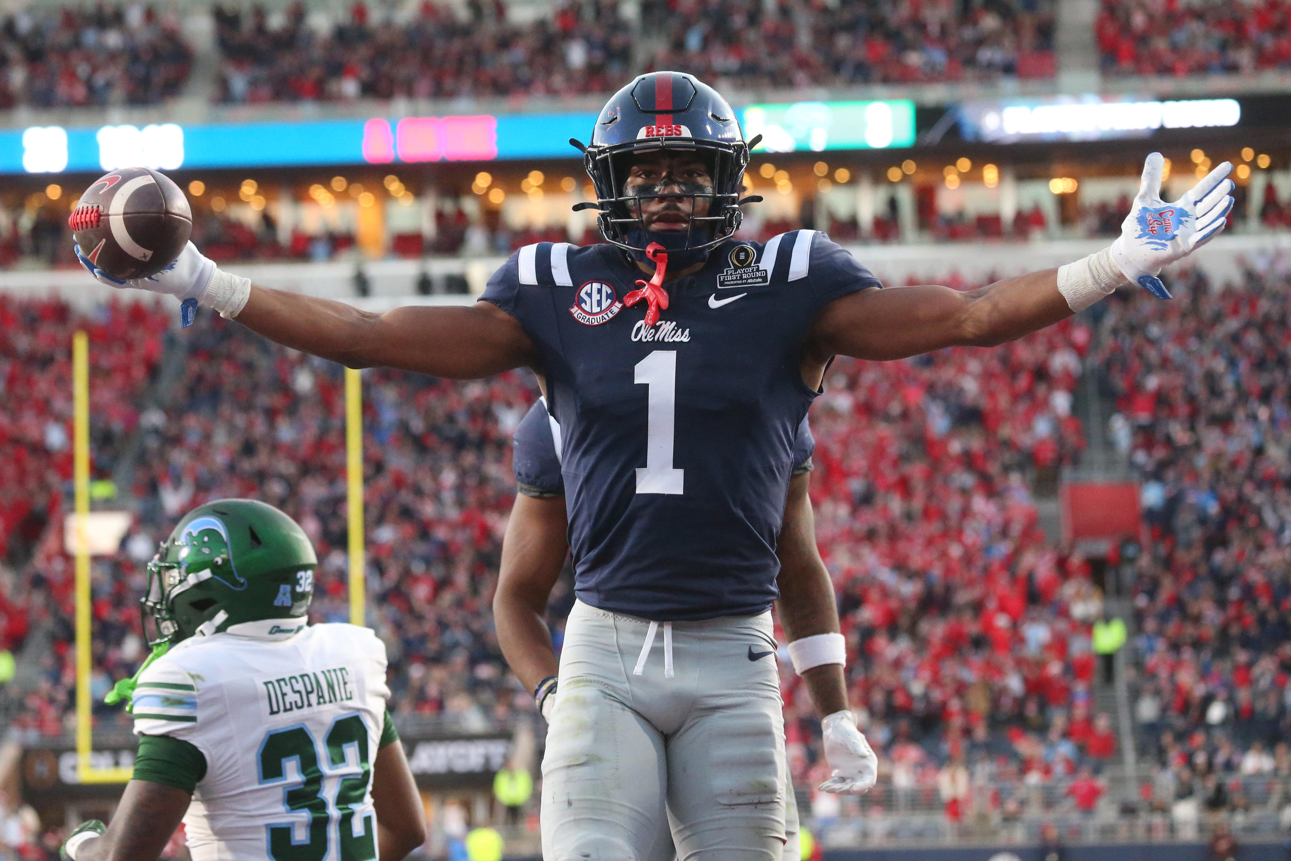 Ole Miss routs Tulane in Pete Golding debut, gets Georgia next in CFP