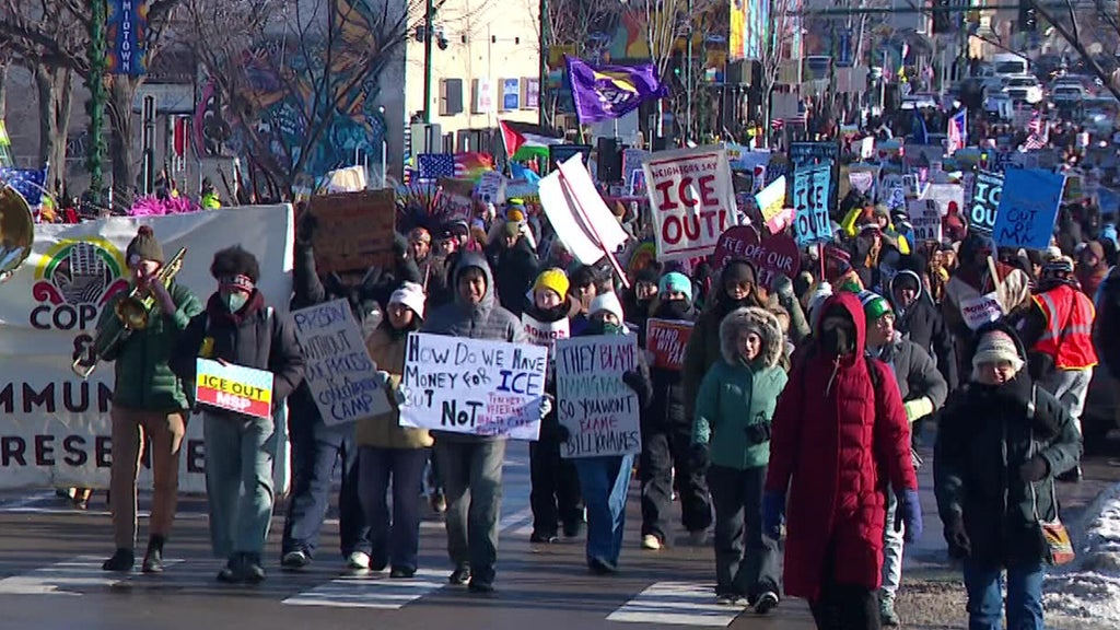 Thousands march in "ICE Out" rally on Minneapolis' Lake Street corridor