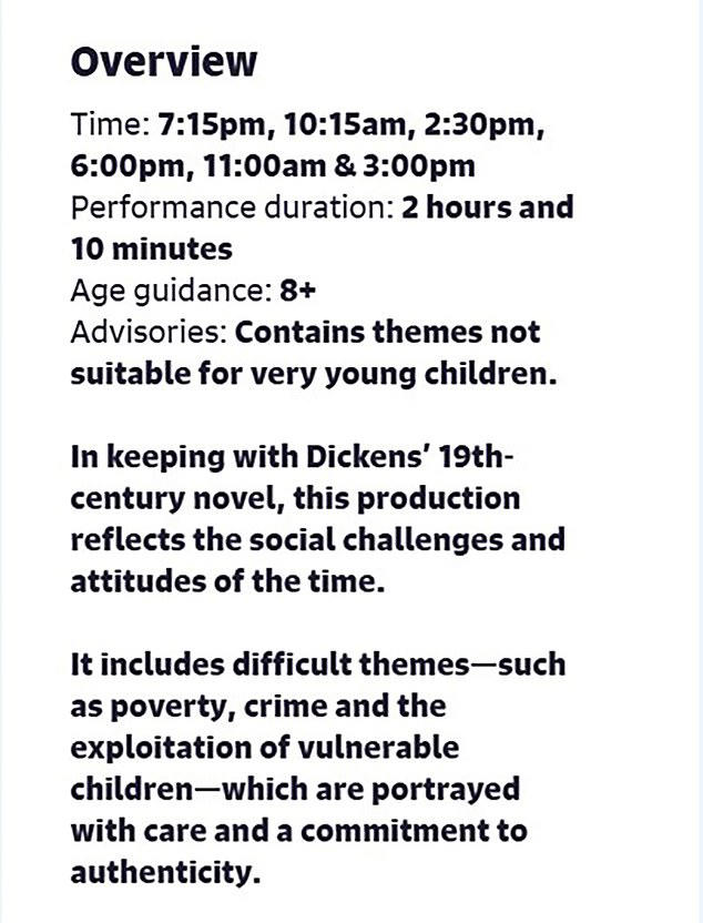 Festive productions full of trigger warnings as audiences warned A ...