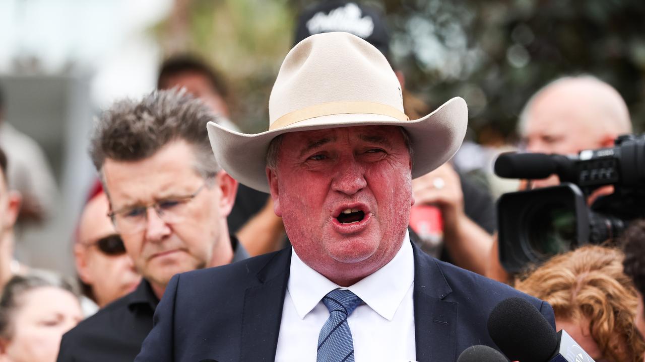 Barnaby blows up at reporters over 'rally'