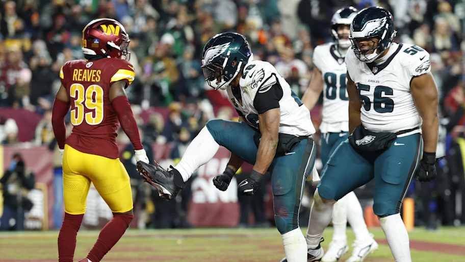 Eagles roll in second half, beat Commanders to win another NFC East title