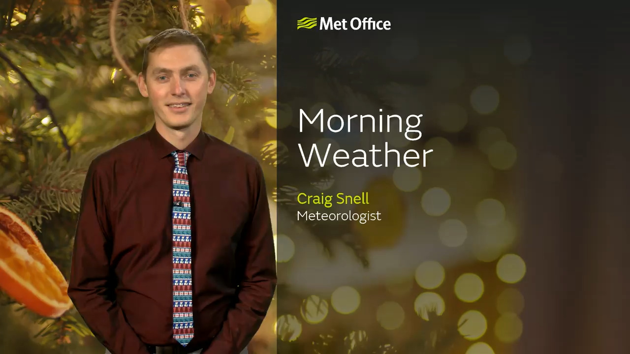 Met Office Sunday morning weather forecast 21/12/2025
