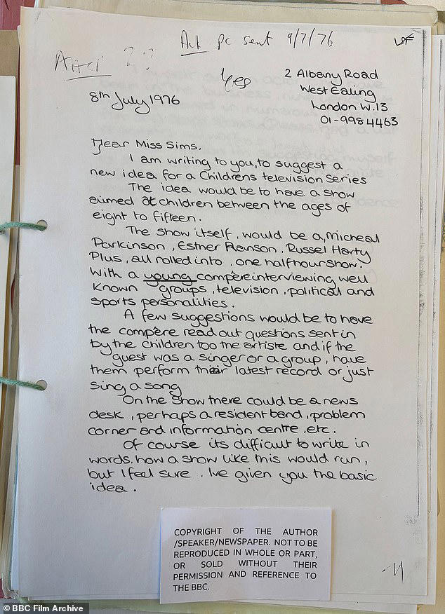 Unearthed: 19-year-old Keith Chegwin's letter to BBC that spawned TV ...