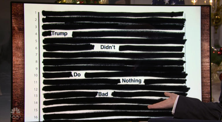 'SNL' savages Trump's blacked-out Epstein files dump in cold open