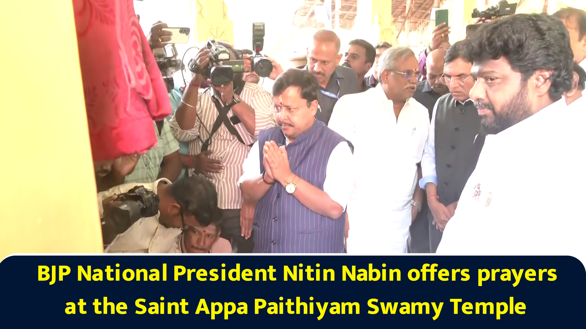BJP national president Nitin Nabin offers prayers at the Saint Appa ...