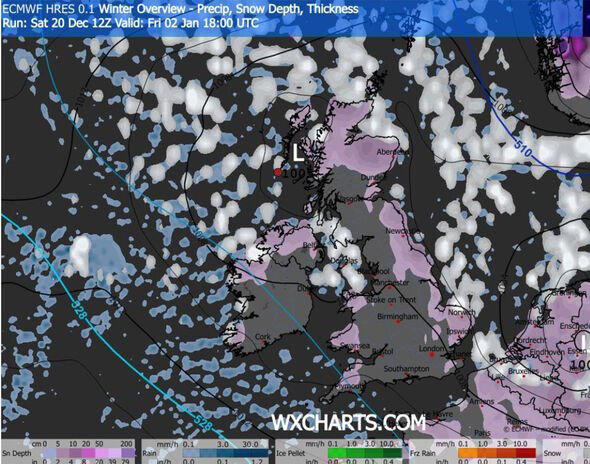 UK snow maps show 5-day blizzards blanketing Britain in days with -14C ...