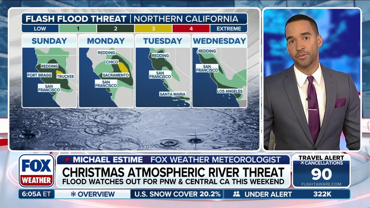 Atmospheric river raises flash flood concerns across California ...