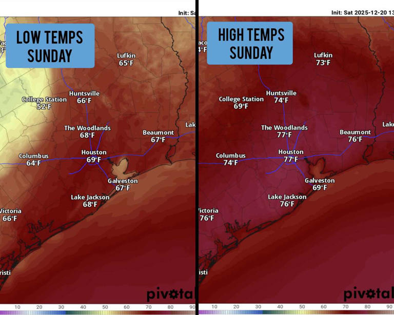 Dense fog, showers across Southeast Texas Sunday. Here's what to expect.
