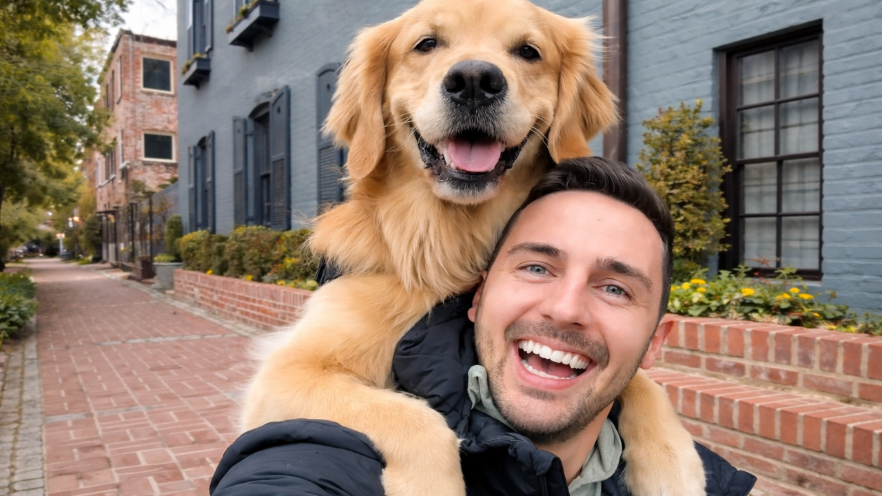 The dog selfie that started it all 3 years later