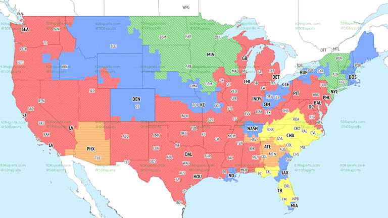 NFL coverage maps 2025: TV schedule and coverage, announcers for Week 16
