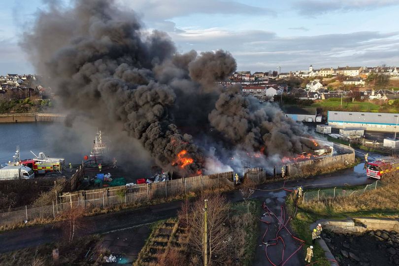 Huge explosion 'shakes houses' in Scots town after HGVs catch fire at ...