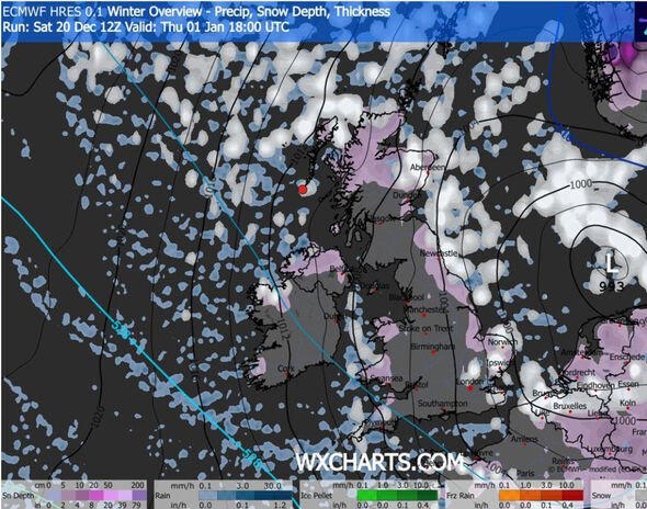 UK snow maps show 5-day blizzards blanketing Britain in days with -14C ...