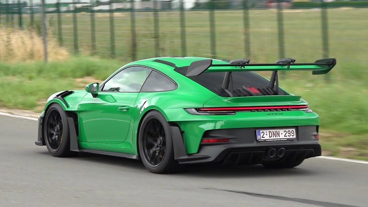 Porsche 911 GT3 RS with a massive rear wing