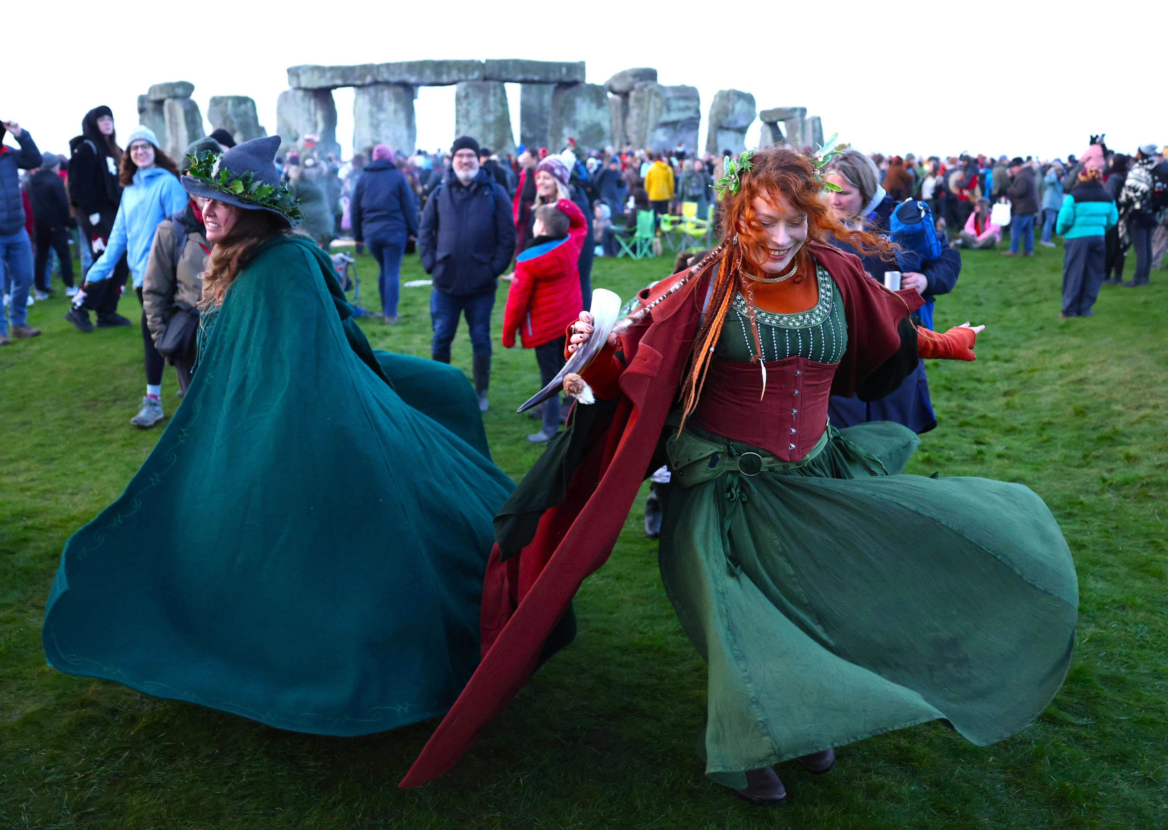 In pictures: Druids descend on Stonehenge to mark winter solstice