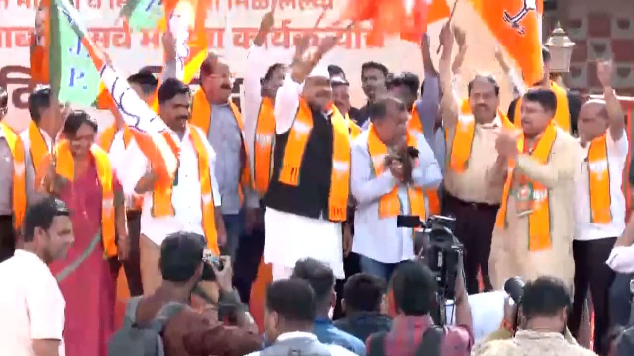 Maharashtra local body elections: Celebrations at BJP office after ...