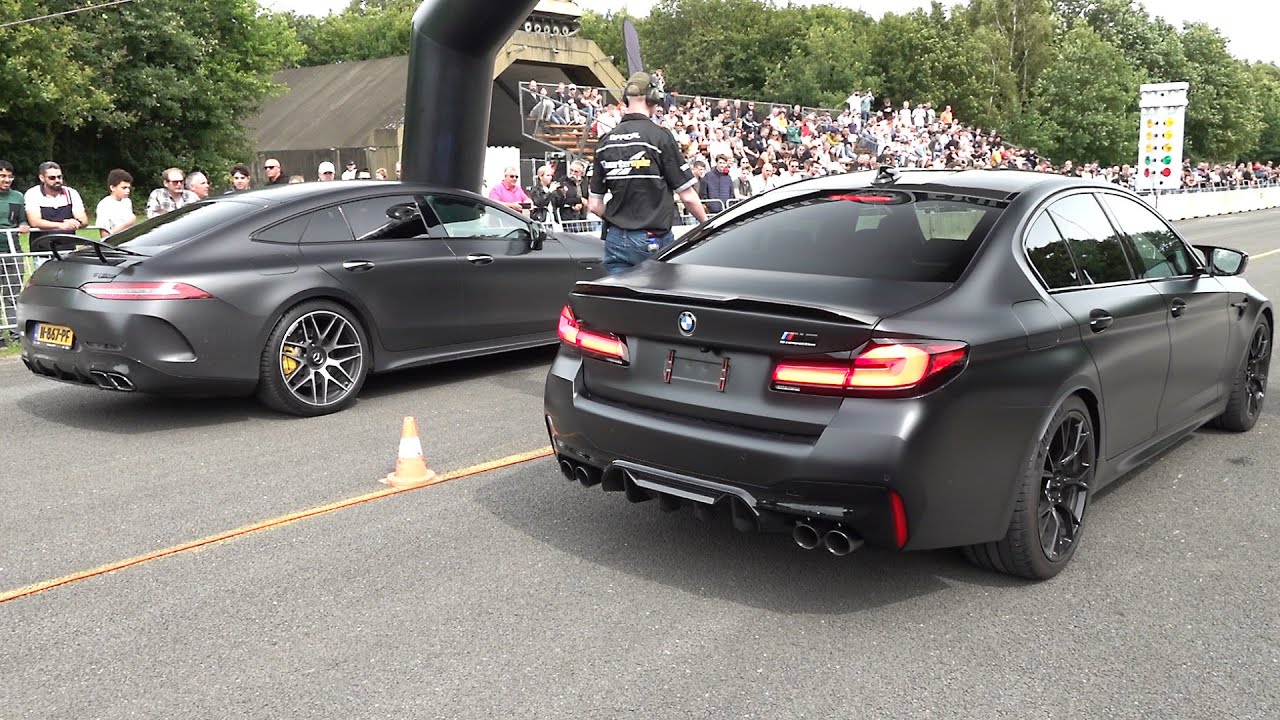 BMW M5 vs Mercedes-AMG GT in a straight-line race