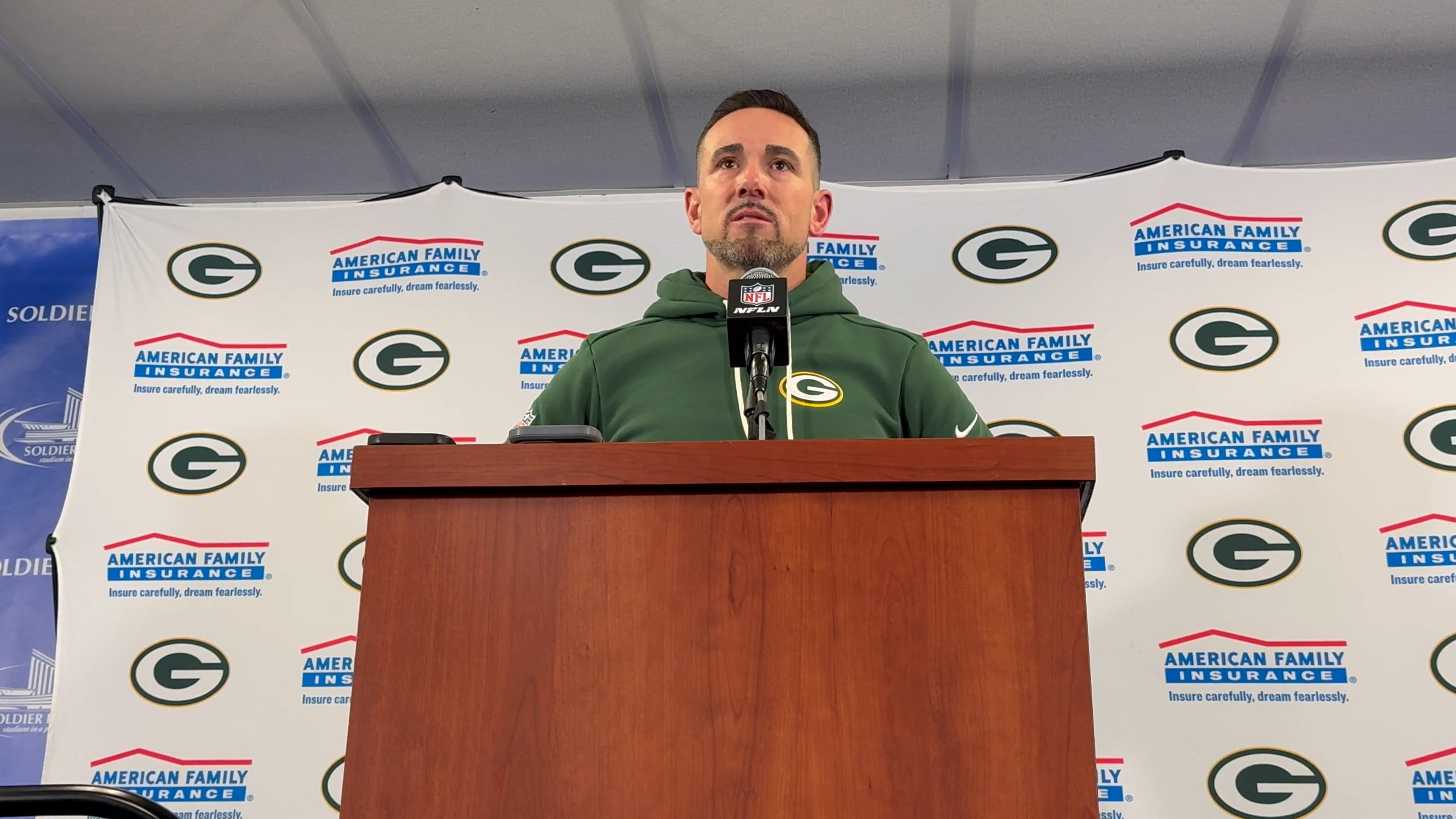 Packers coach Matt LaFleur's opening remarks after losing to Bears