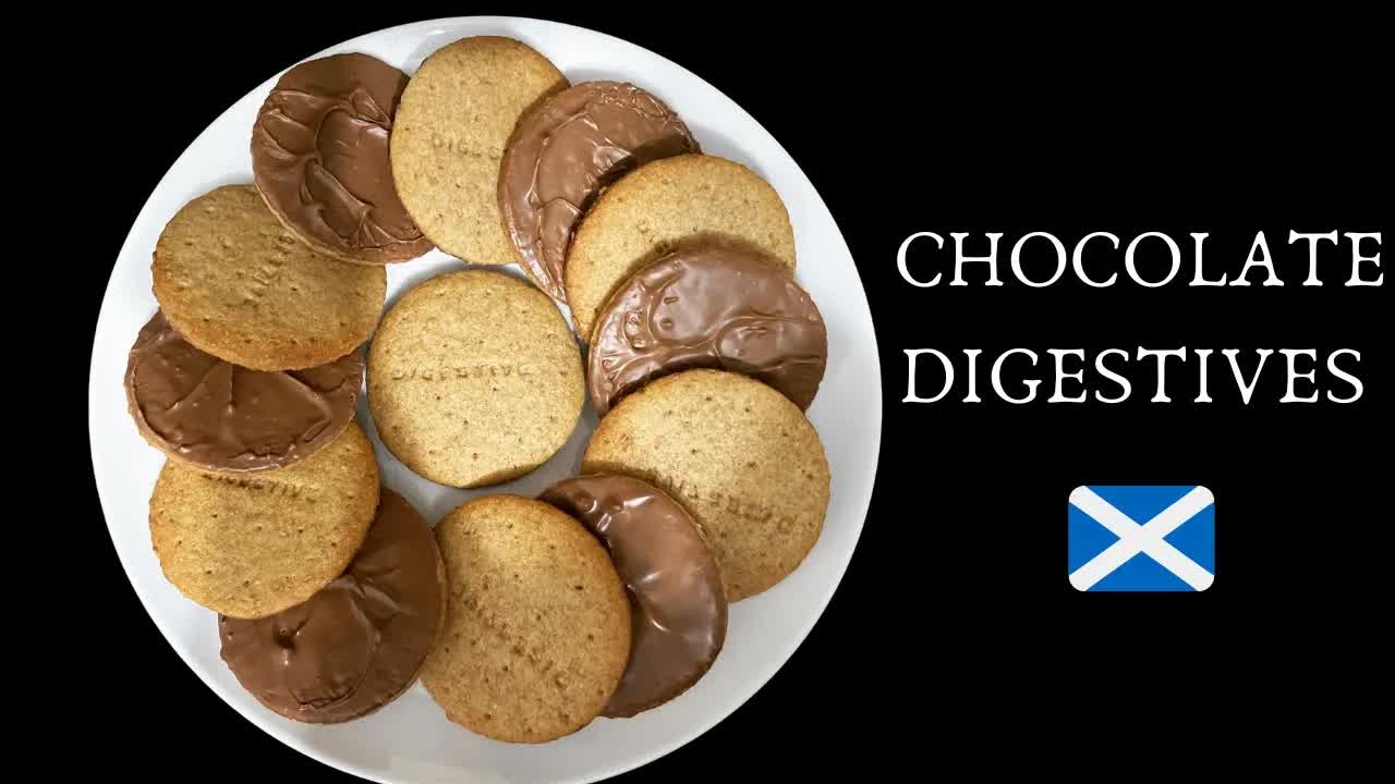Chocolate digestives | Easy digestive biscuit recipe