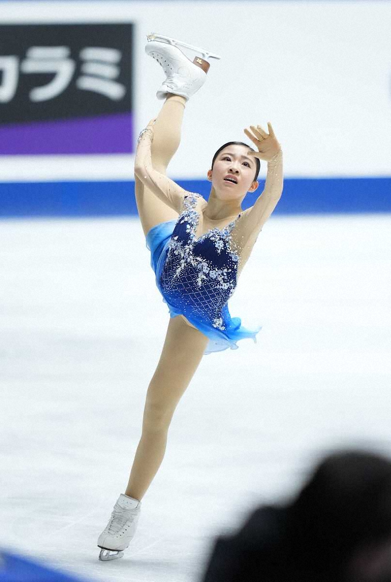 千葉百音 7本のジャンプで魅了 合計216.24点 SP4位から巻き返しへ