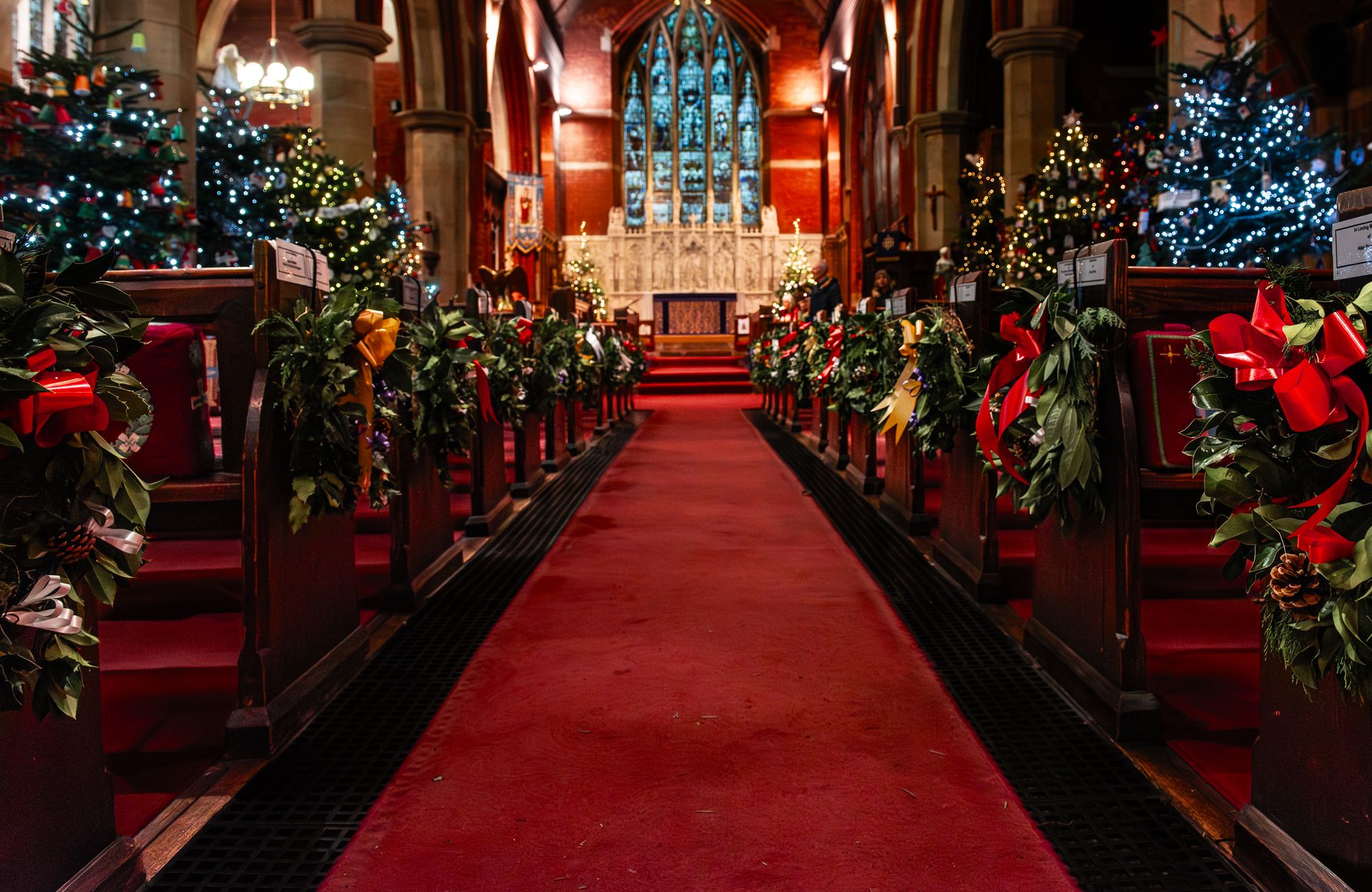 Video: Inside Fylde Christmas Tree Festival with 22 real pine trees ...