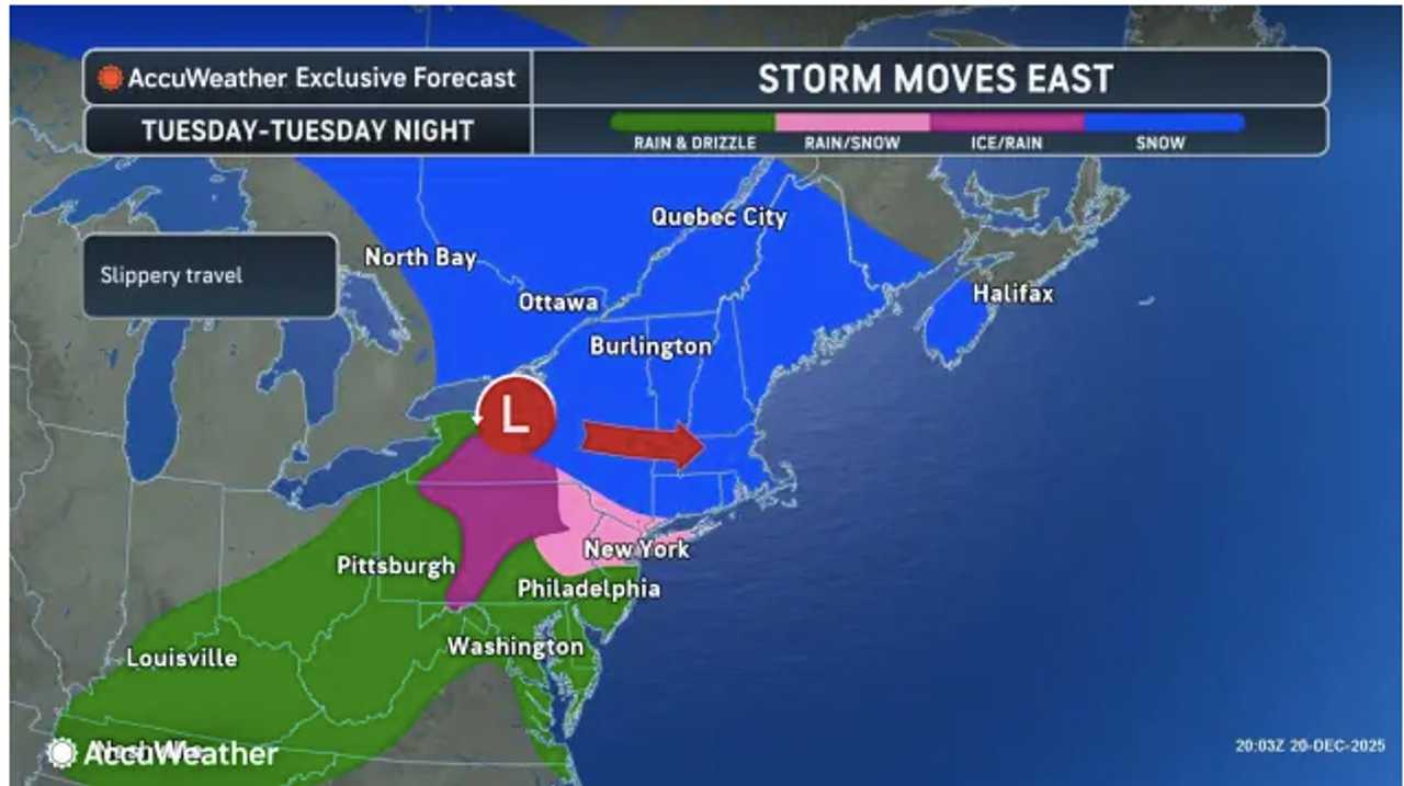 Fast-moving pre-Christmas storm to deliver snow, ice across parts of ...