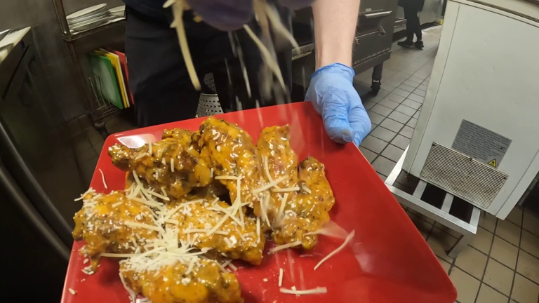 Deep dish Chicago style pizza in downtown Tampa