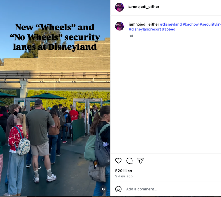 Disneyland testing new change to security screening process