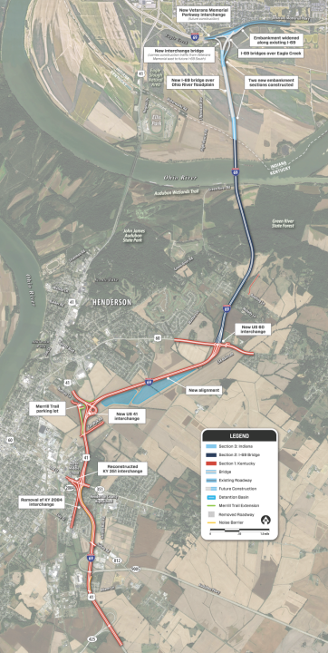 I-69 Ohio River crossing to be 60% complete by end of the year