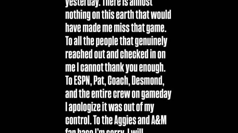 Johnny Manziel issues statement after missing 'College GameDay' appearance