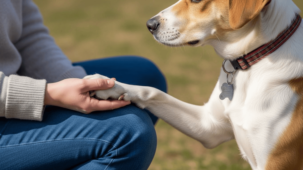 The emotional meaning behind your dog putting their paw on you