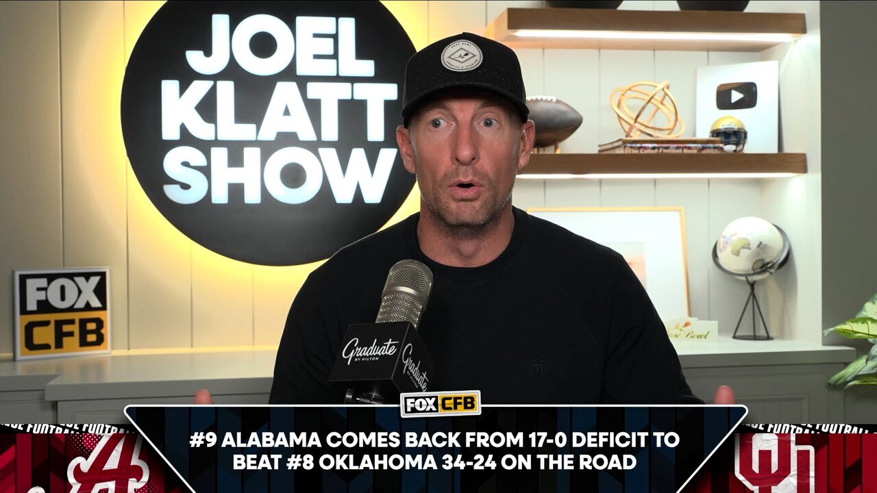 Joel Klatt breaks down Alabama's impressive win over Oklahoma in CFP ...