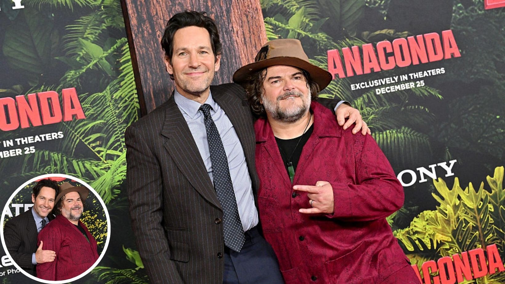 Paul Rudd and Jack Black have fun on the red carpet at the premiere of ...