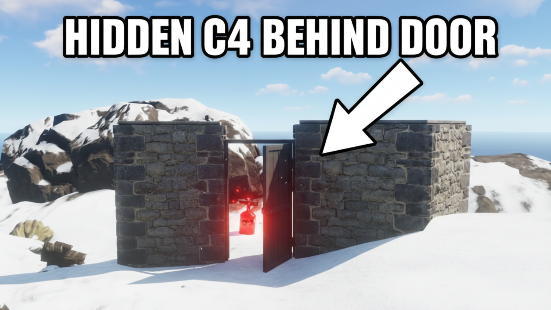 Uncovering a hidden C4 stash behind a sheet metal door!