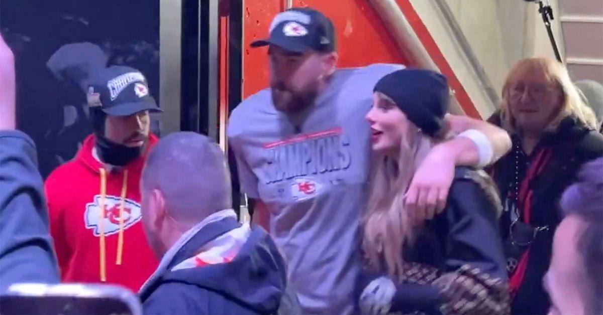 Taylor Swift performs auntie duties at Travis Kelce's football game: Watch