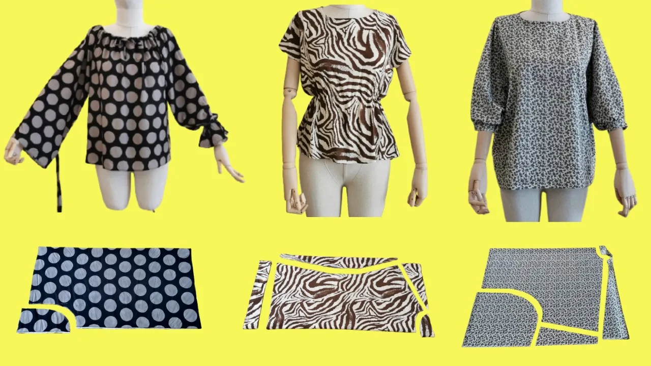 Quick and easy blouse sewing — 3 simple cutting methods for beginners