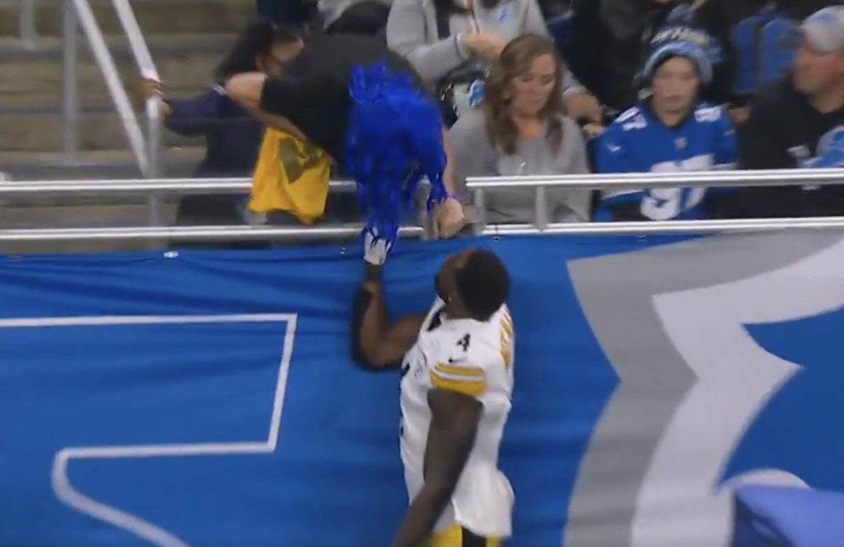 Video: DK Metcalf just punched a Lions fan