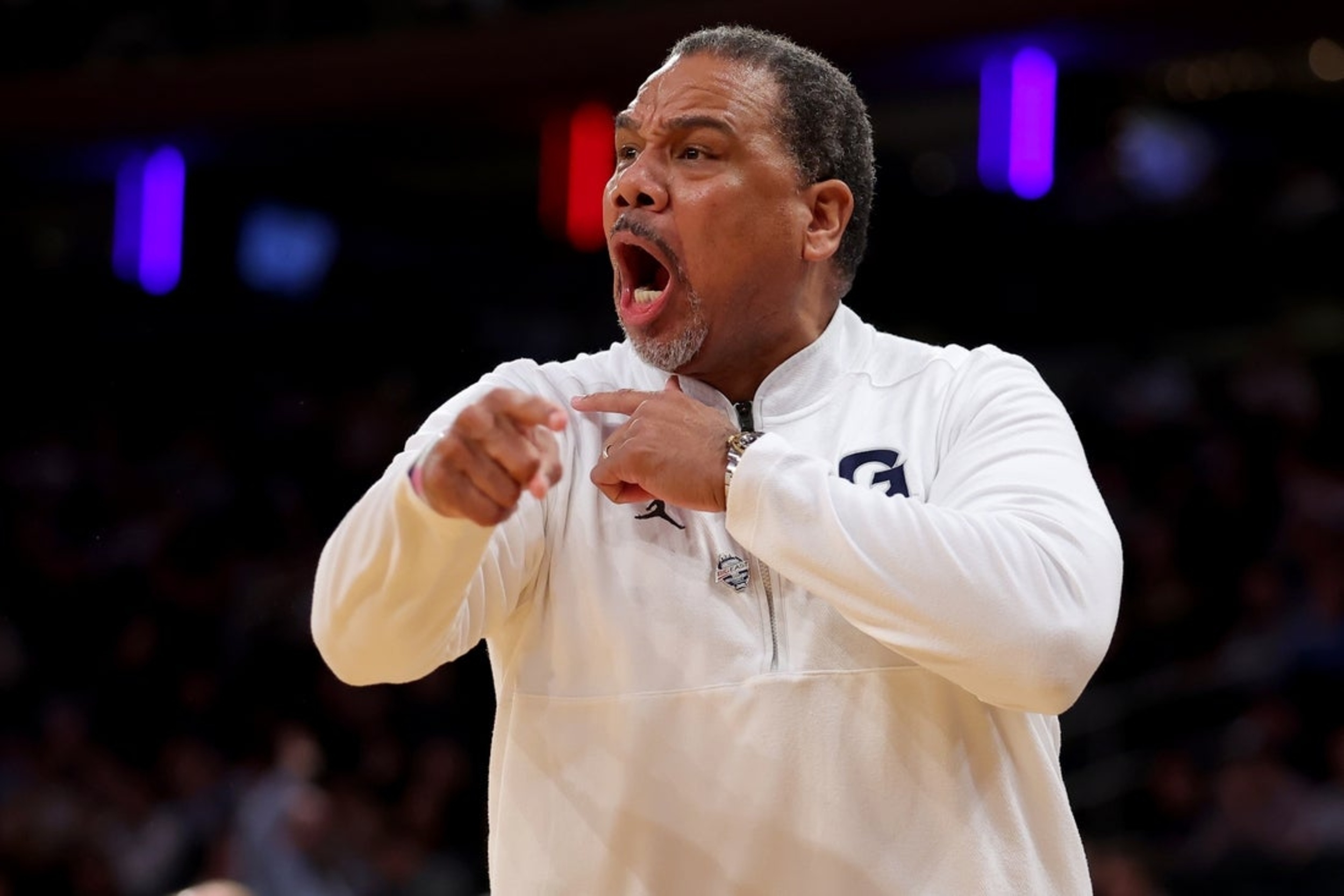 Georgetown coach Ed Cooley apologizes for water bottle throw