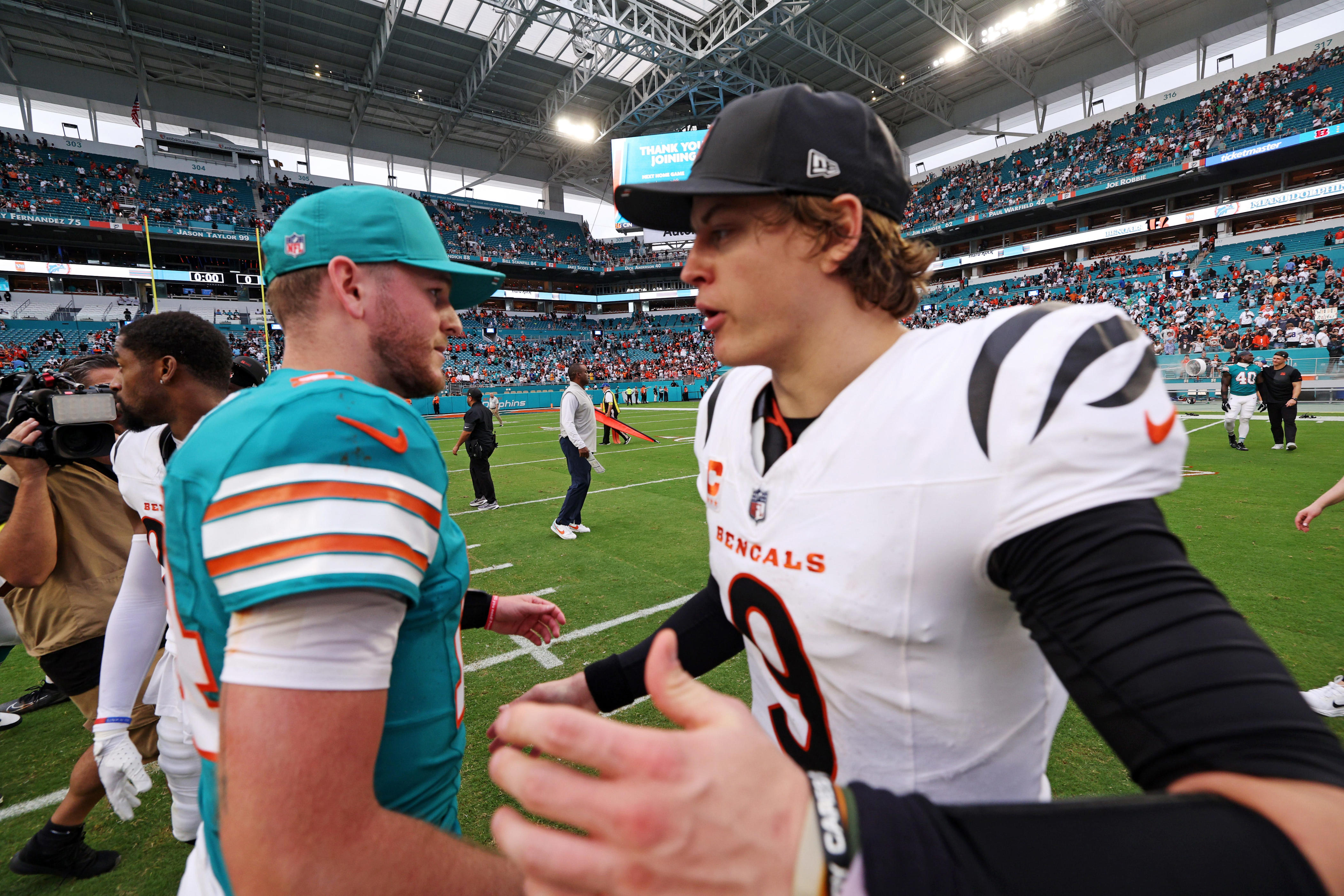 Miami Dolphins' Mike McDaniel gives rookie Quinn Ewers positive review