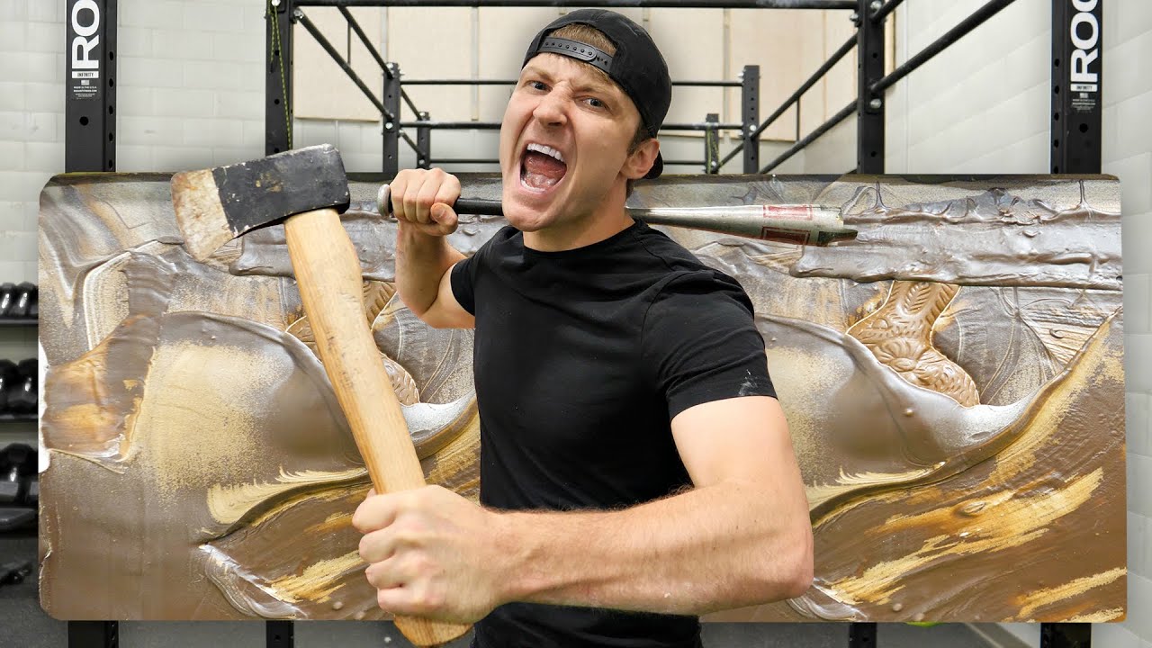 I built a 100-layer chocolate wall! 🍫