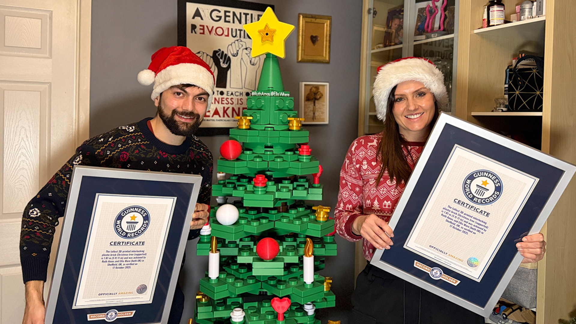 Tallest 3D-printed interlocking plastic brick Christmas tree 1.81 (5 ft ...