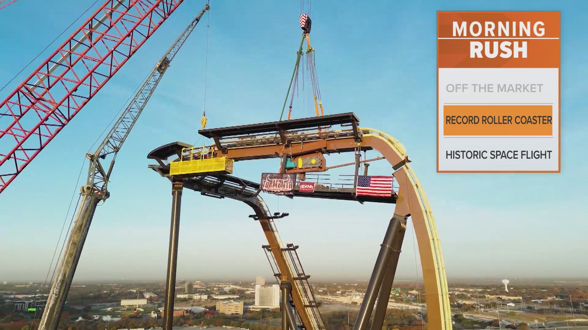 New ride at Six Flags Over Texas continues construction