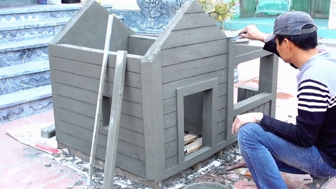Tiny dog house, big comfort - easy concrete build!