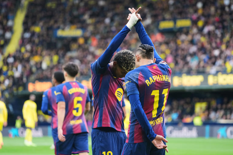 Raphinha and Yamal score as Spanish leader Barcelona beats Villarreal