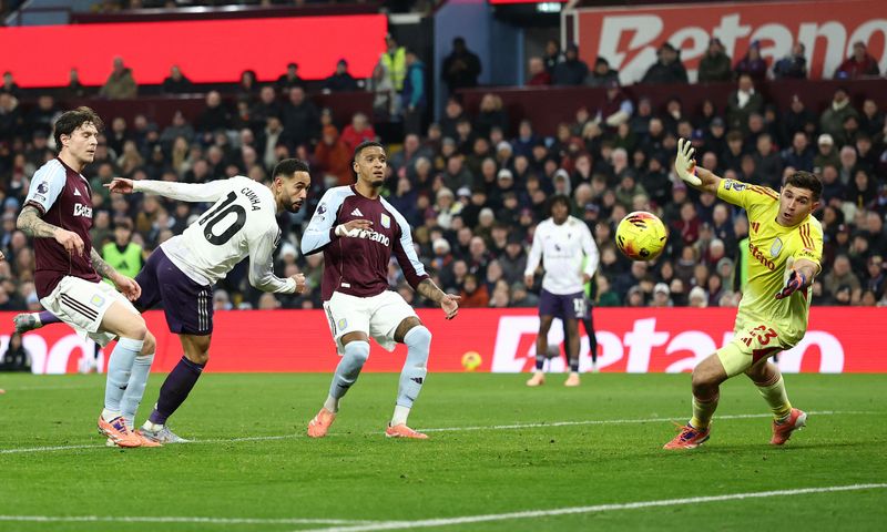 Soccer-superb Rogers double gives Aston Villa 2-1 win over Man United