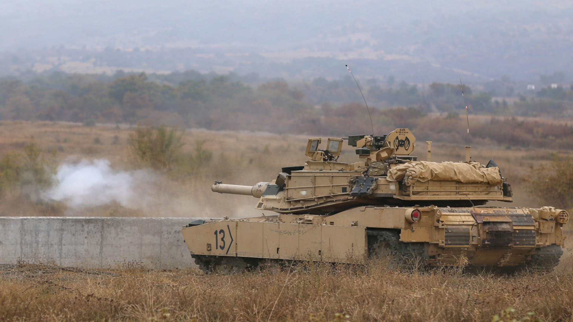 1st Infantry Division fires M1A2 Abrams tanks in Bulgaria