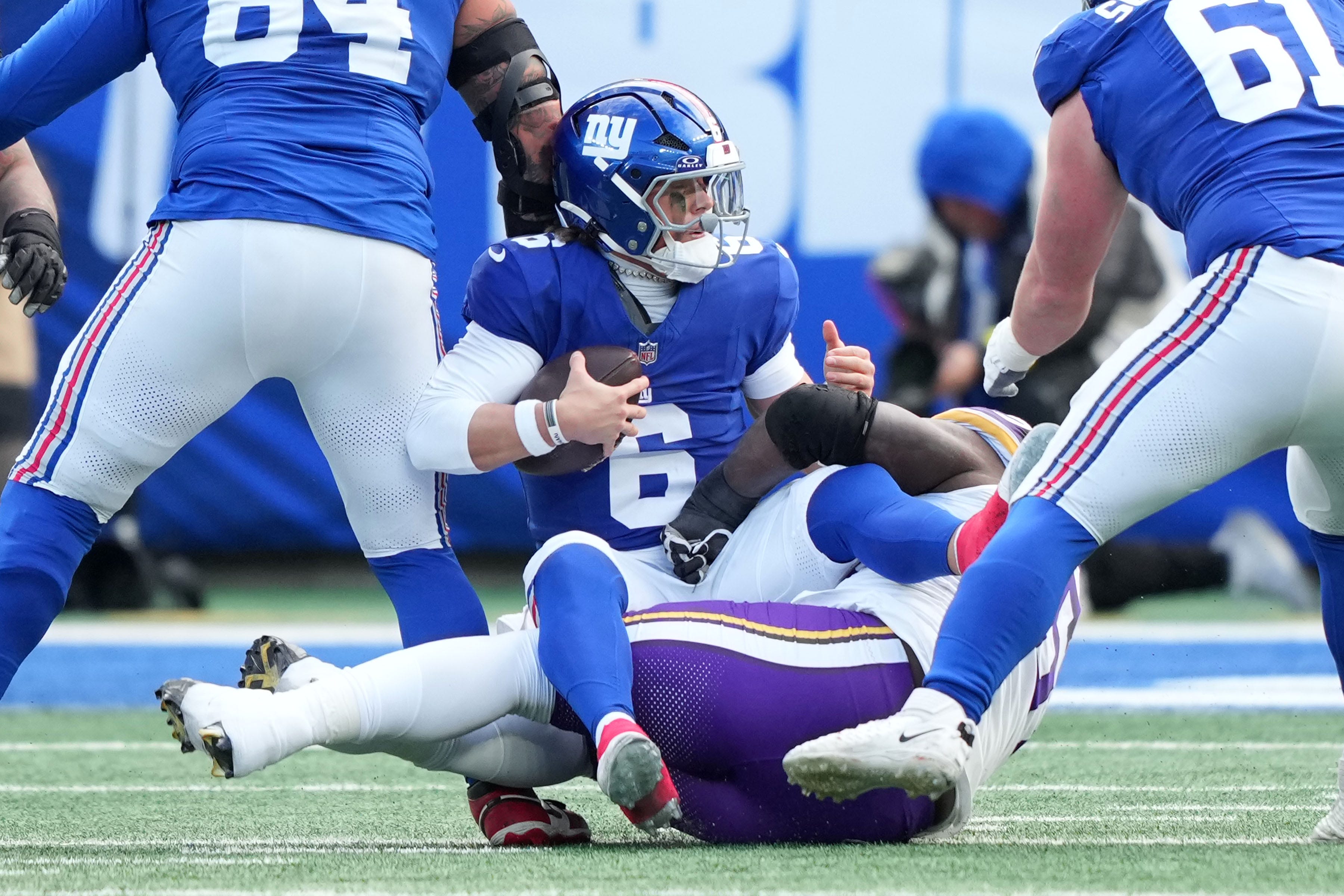Dejected Jaxson Dart has regressed since New York Giants fired Brian Daboll