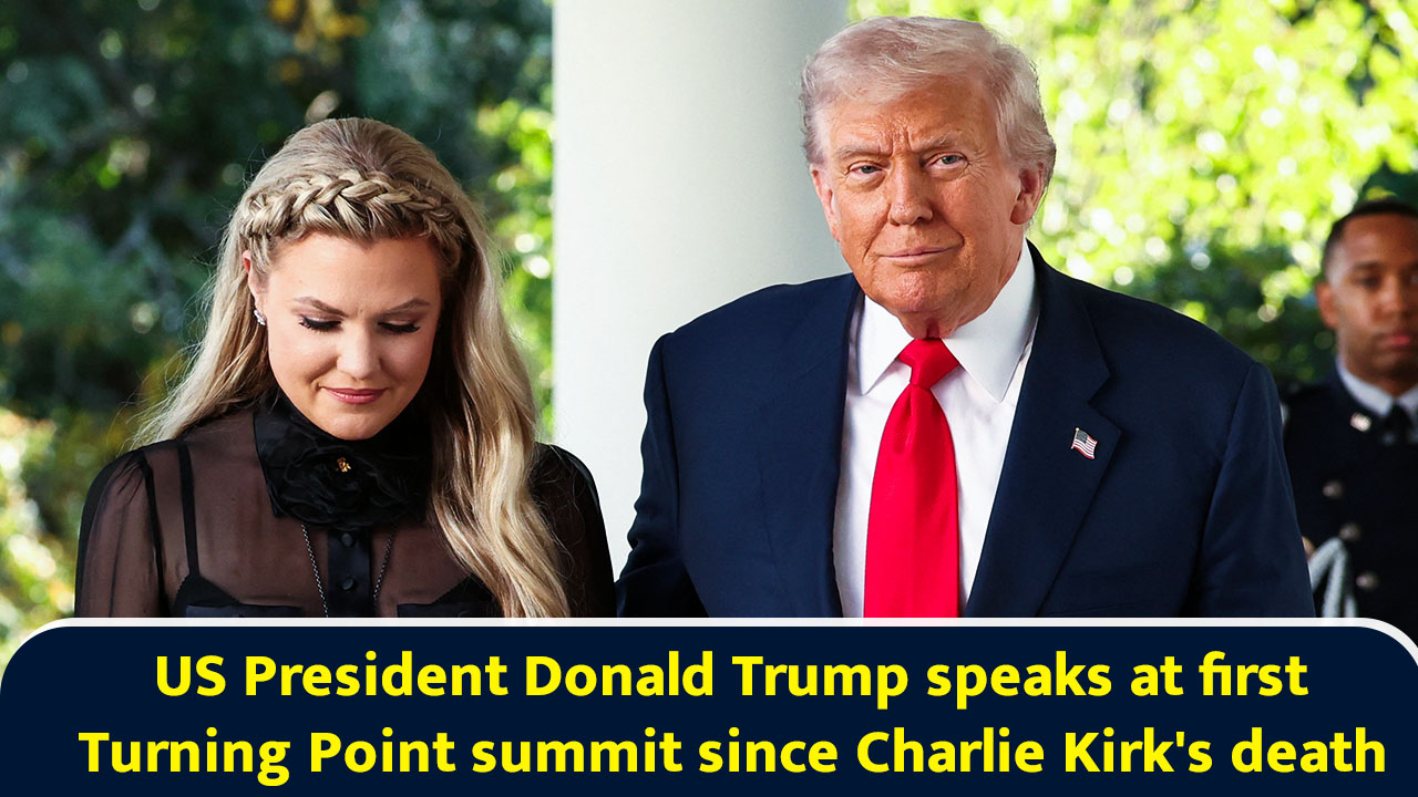 US President Donald Trump speaks at first Turning Point summit since ...